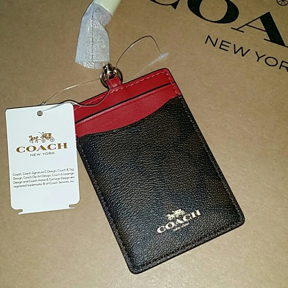 Coach | Bags | Coach Idbadge Lanyard In Signature Canvas | Poshmark